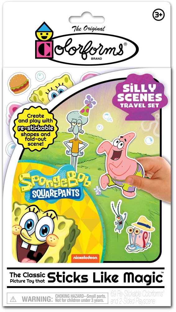Colorforms- Silly Scenes Travel Set (Spongebob) - Teton Toys