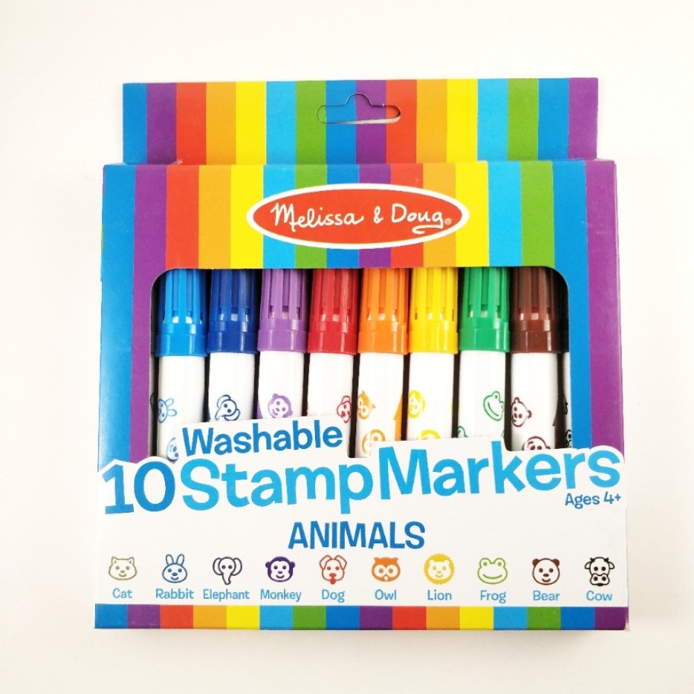 10 Washable Stamp Markers - Teton Toys