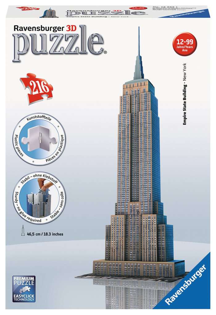 3D Empire State Building (216 pieces) - Teton Toys