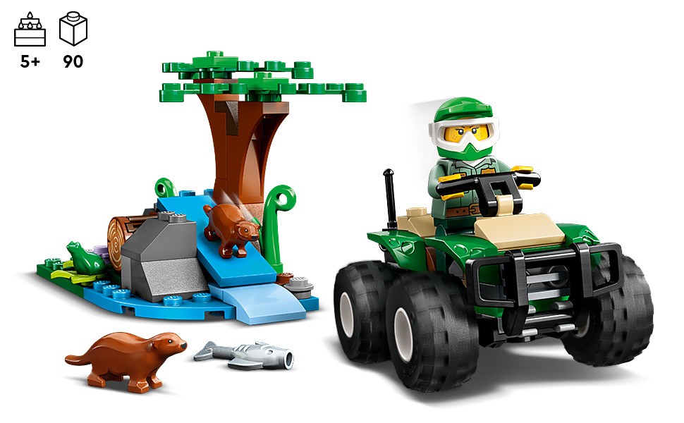 Lego- City 60394 ATV and Otter Habitat - Teton Toys